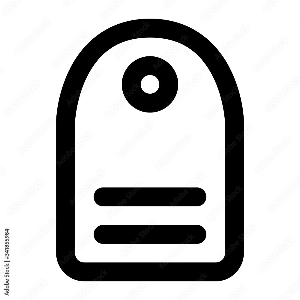 Price tag. Icon with outline style, perfect pixels and base size of ...