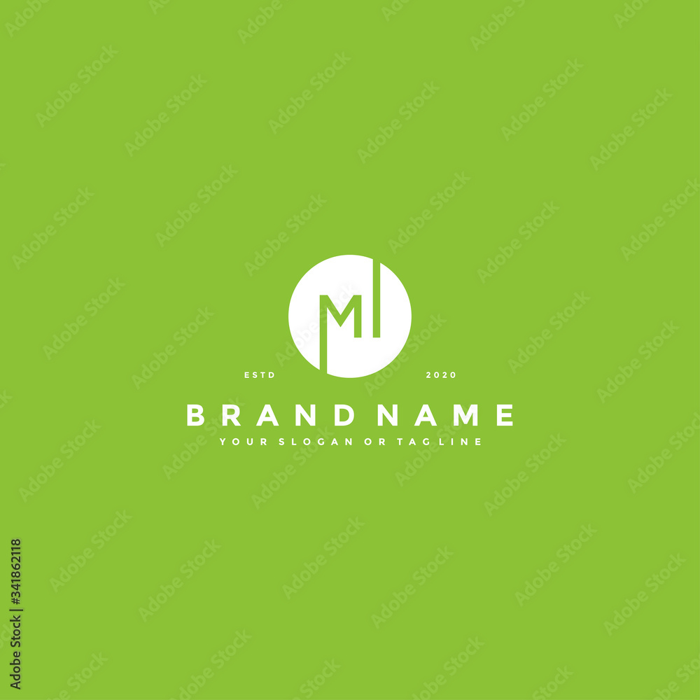 letter MI logo design vector Stock Vector | Adobe Stock
