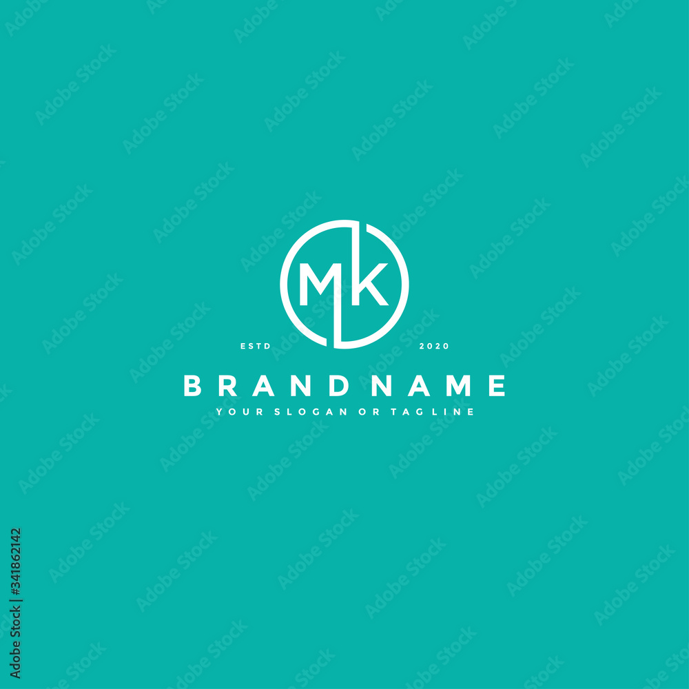 letter MK logo design vector Stock Vector | Adobe Stock