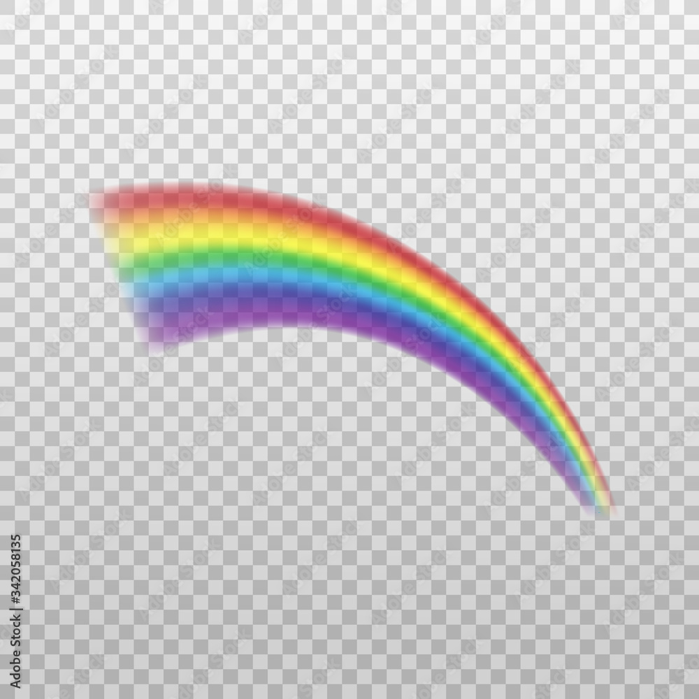 Rainbow spectrum colors arch mockup realistic vector illustration ...
