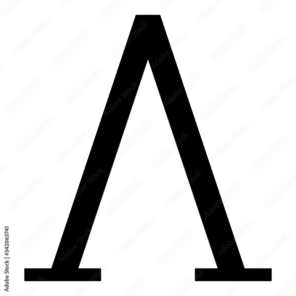 Lambda greek symbol capital letter uppercase font icon black color ...