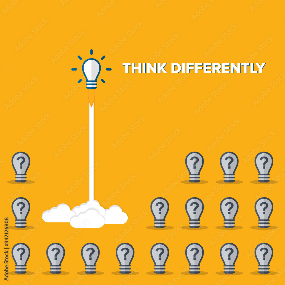 Think differently - Being different, taking risky, move for success in ...
