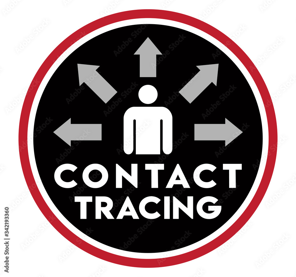 Contact Tracing Icon | Symbol to Promote Health Education | Vector Logo ...