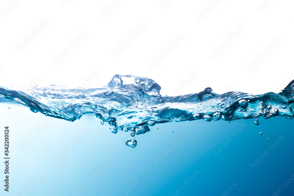 Beautiful water waves Splashed water wave in clean blue water Stock ...