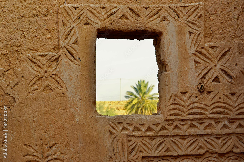 window in a mud wall in Riyadh, Saudi Arabia Stock Photo | Adobe Stock