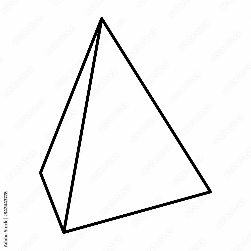 Triangular pyramid icon illustration Stock Vector | Adobe Stock