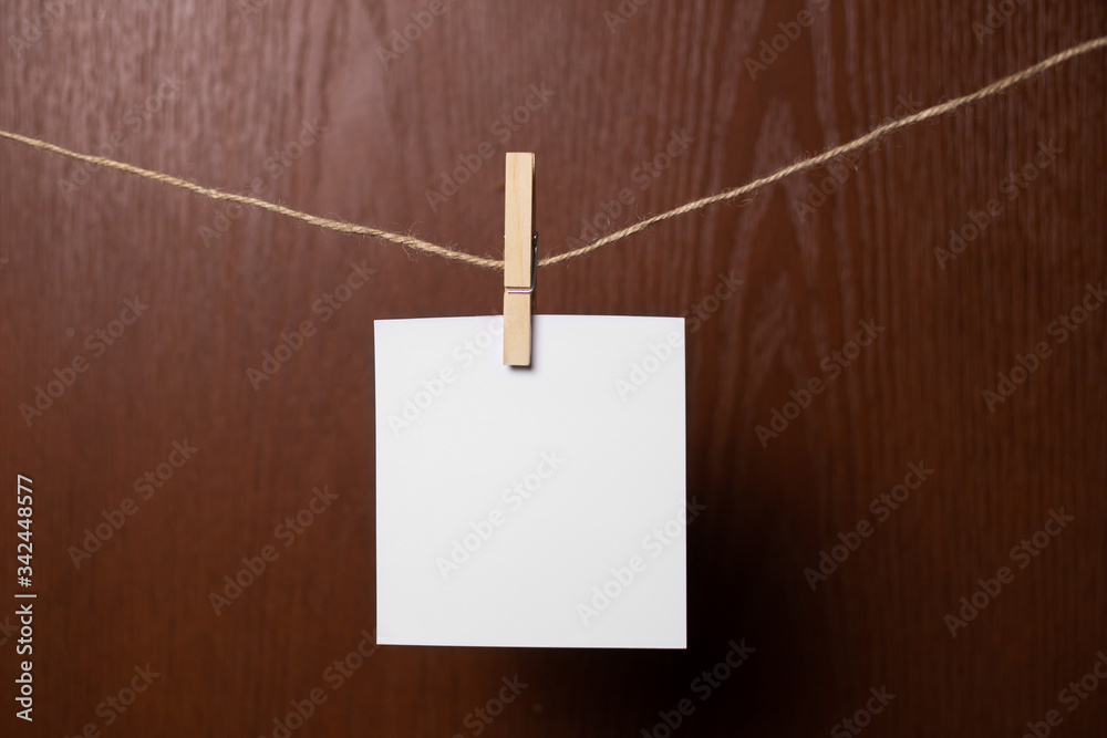 polaroid frame.Retro photo frames hanging on wood background. real ...