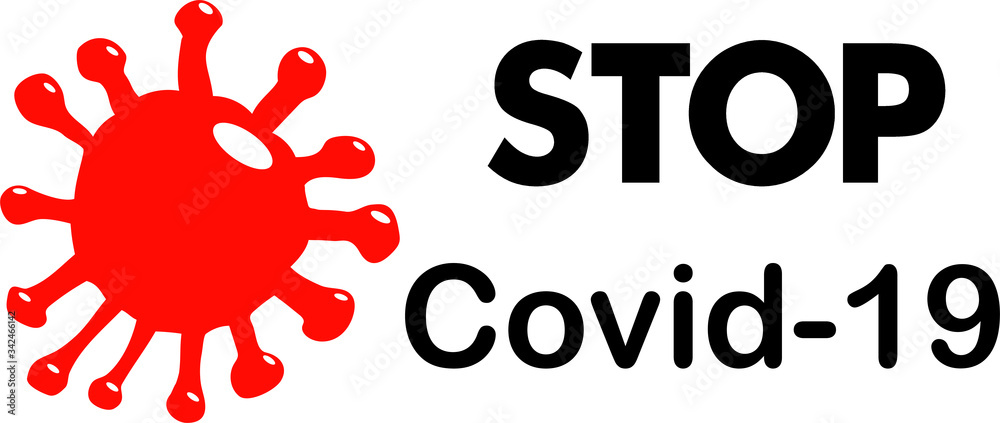 logo Stop Covid-19 coronavirus Stock Vector | Adobe Stock