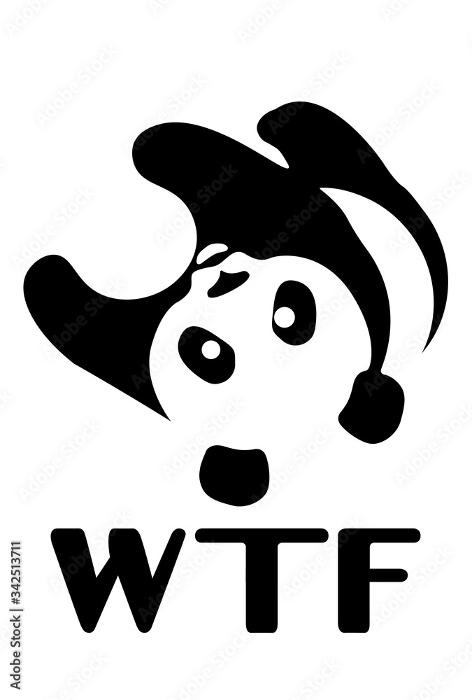 WTF, humorous the World Wildlife Fund (WWF) logo Stock Vector | Adobe Stock