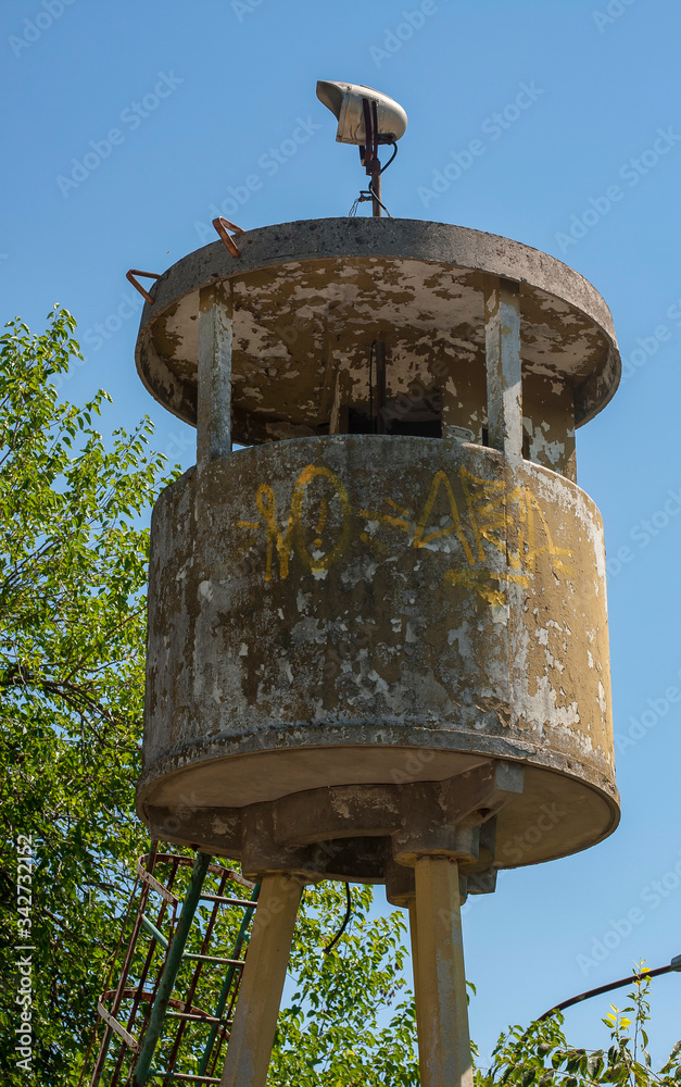 aged abandoned barrack scout tower Stock Photo | Adobe Stock