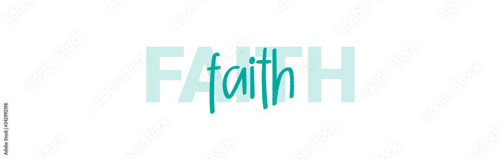 Faith Vector brush calligraphy banner, inspirational typography, Thin ...