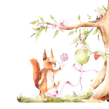 Easter Spring Squirrel Wreath Free Stock Photo - Public Domain Pictures