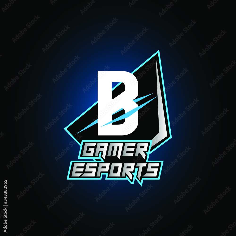 Letter B Game Logo Esport Gaming Stock Vector | Adobe Stock