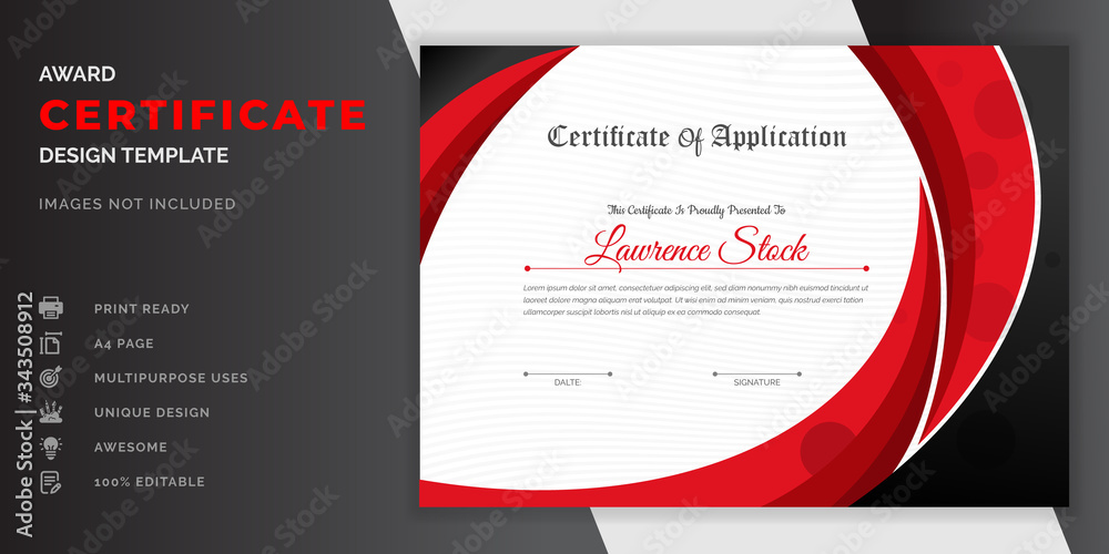 Certificate of achievement template or diploma certificate of ...