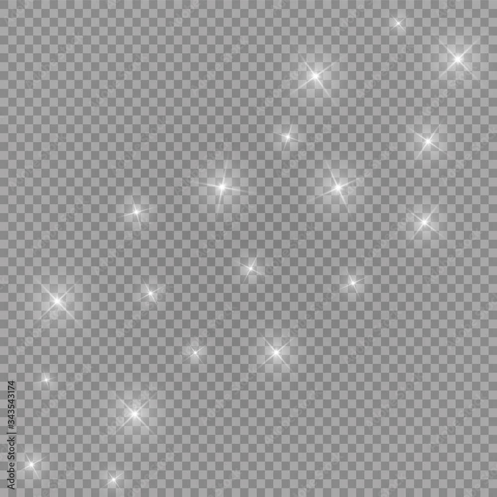 Glow light effect. Starburst with sparkles on transparent background ...