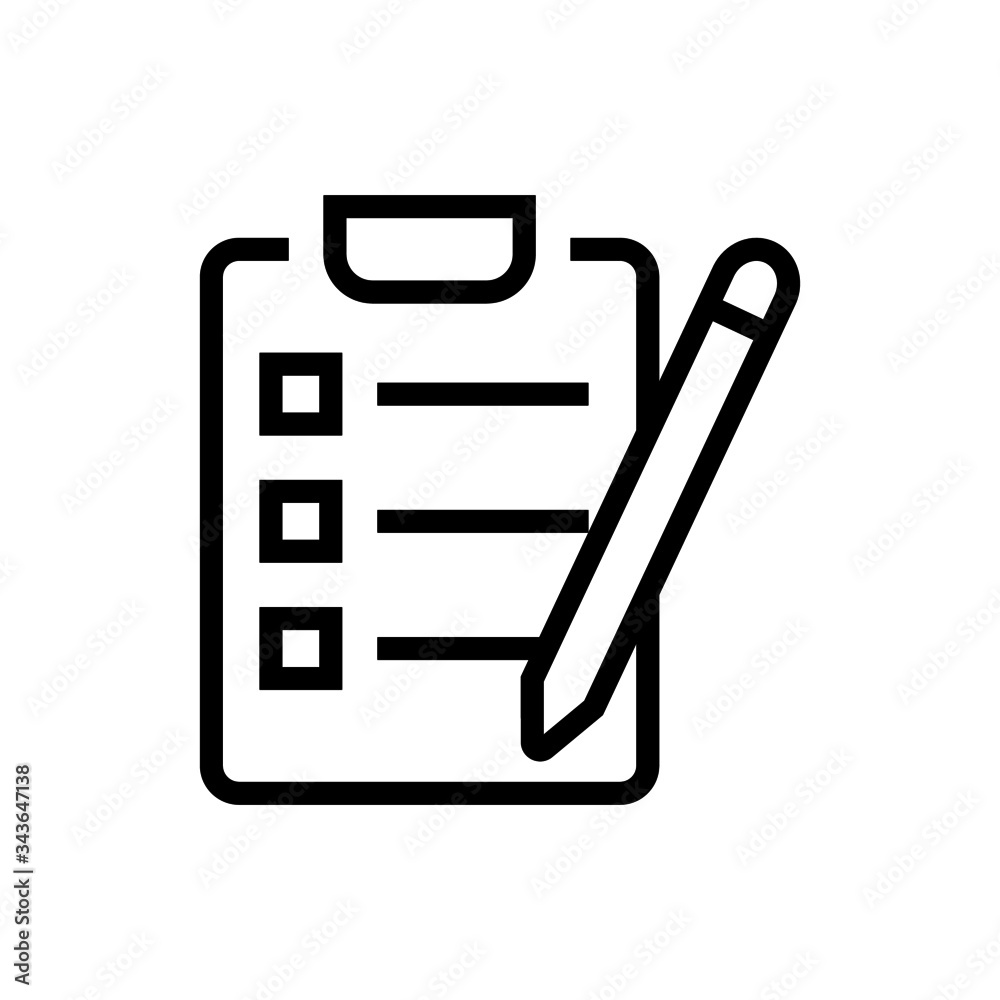 Exam vector icon, exam icon symbol sign education collection for mobile ...