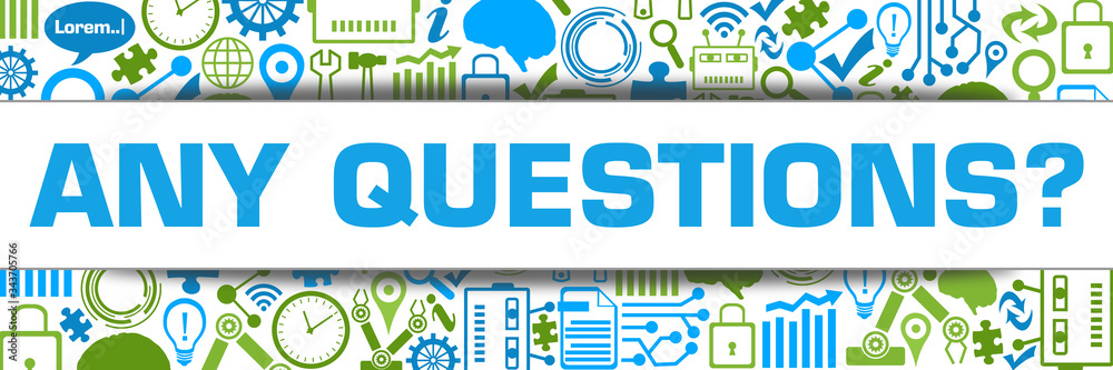 Any Questions Green Blue AI Symbols Texture Text Stock Illustration ...