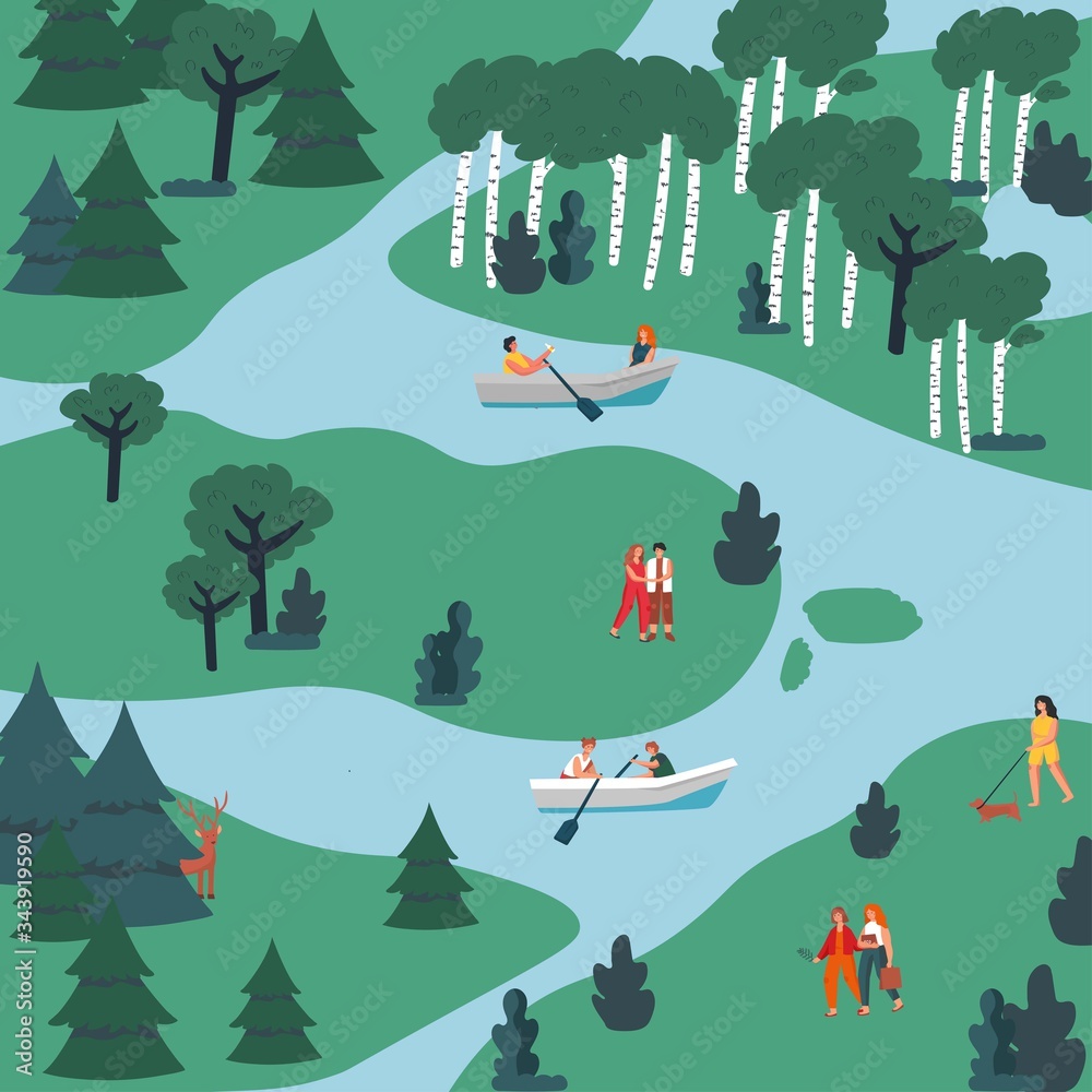 Active man and woman in the park. Outdoor workout and weekend concept ...