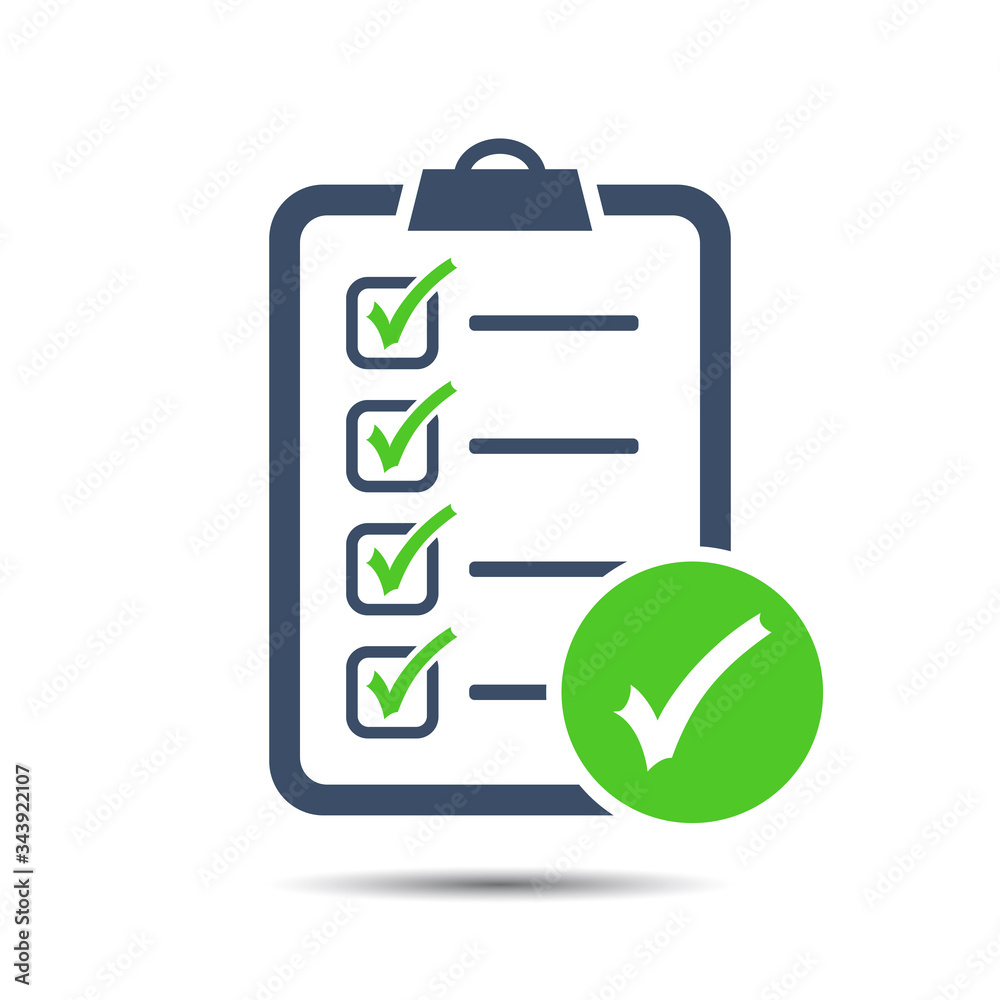 Check List Flat Icon. Medical checklist, test. Stock Vector | Adobe Stock