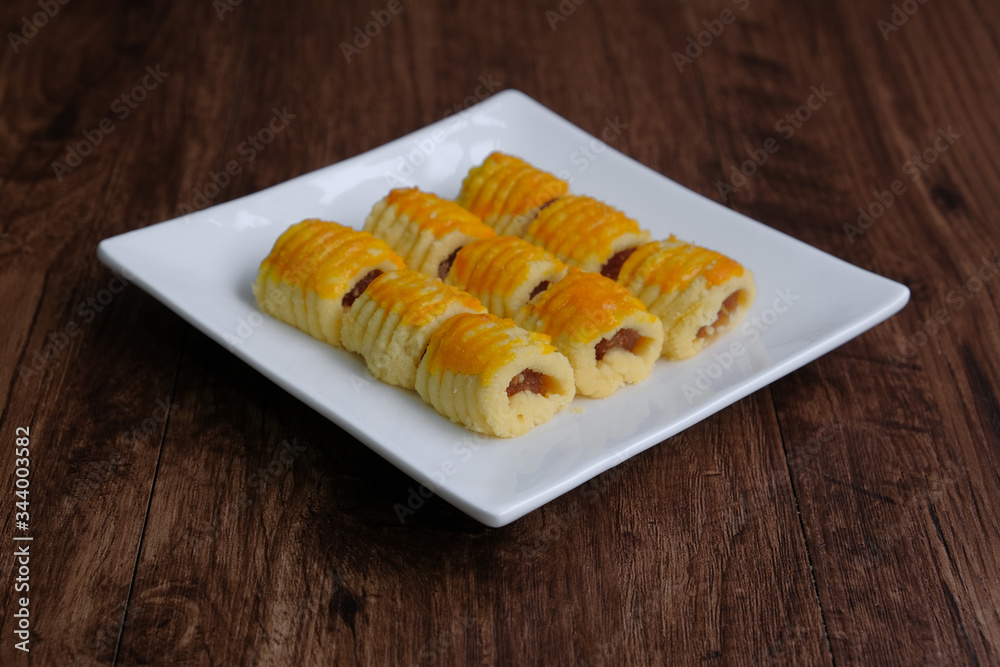 Closeup of traditional snack during Hari Raya Aidilfitri in Malaysia ...