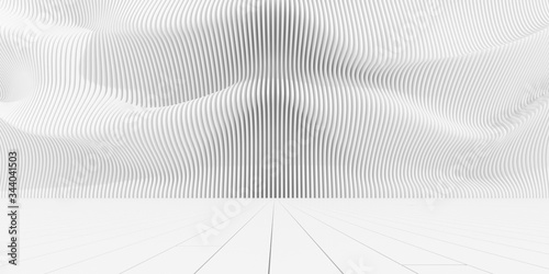 Abstract of white pattern, smooth shape, architecture facade details ...