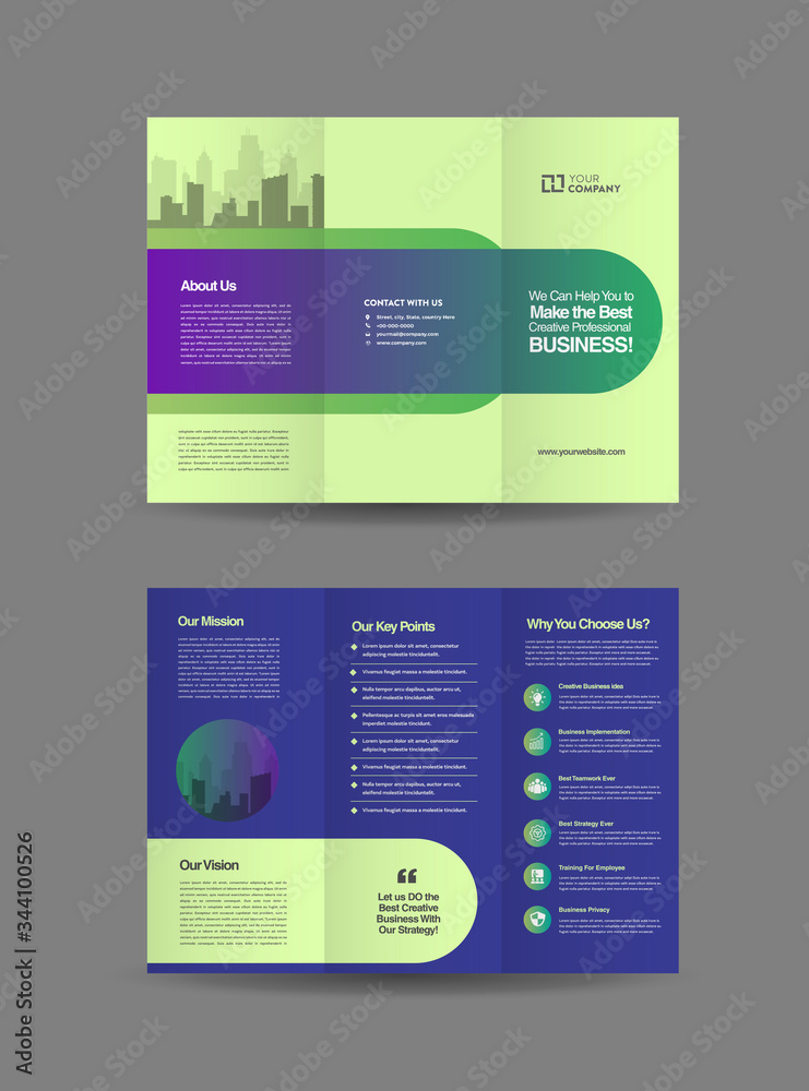 Business Tri-fold Brochure Design | Three Folded Flyer | Handout Design ...