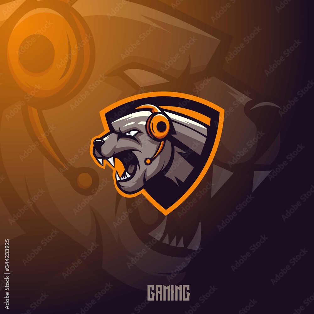 panther mascot logo design with modern illustration concept style for ...