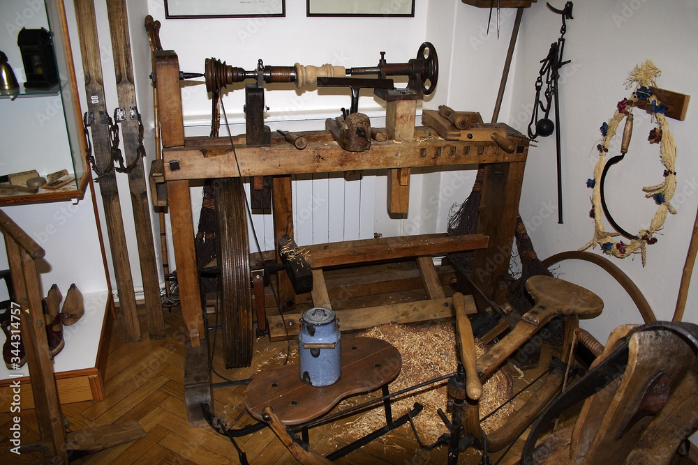 ภาพถ่าย Stock Exposition of the city museum. Zacler is a town in the ...