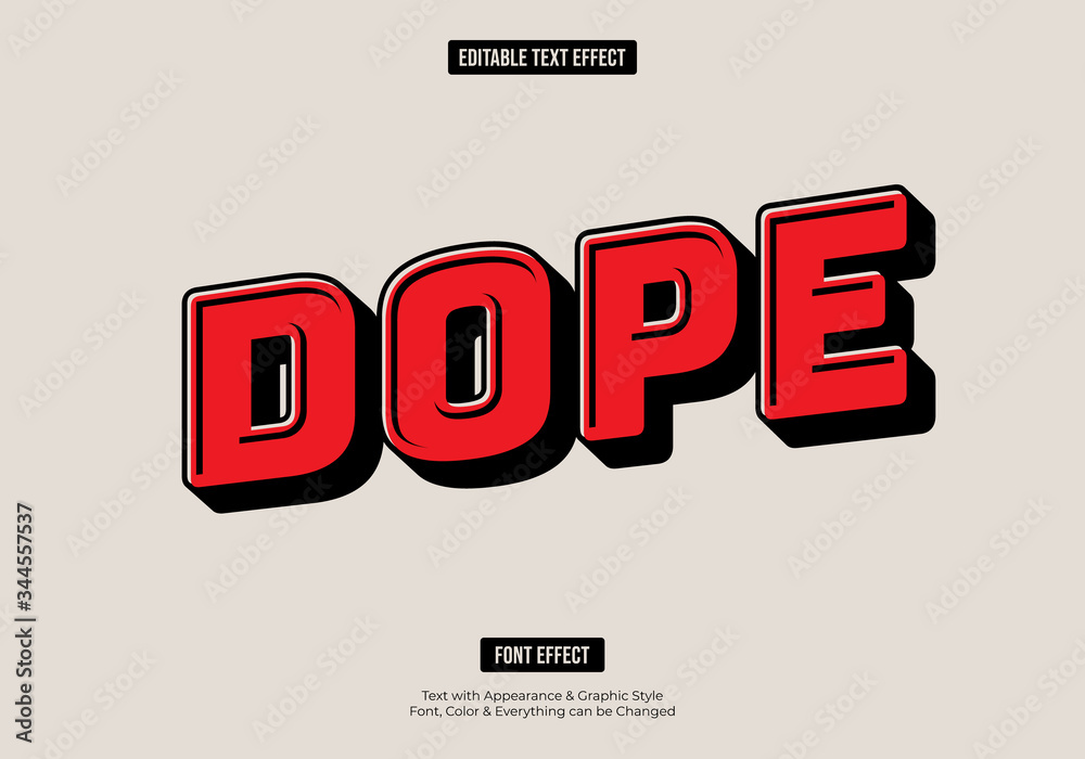 Red retro vintage text effect, Editable text effect Stock Vector ...