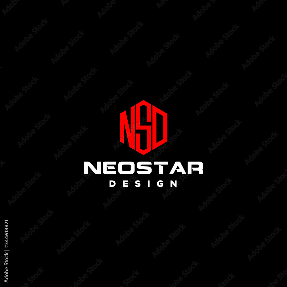 Simple monogram logo design that represent the letter NS with clear ...