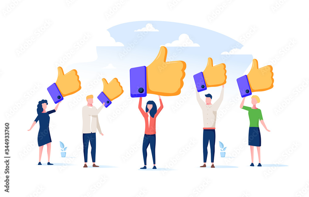 Customer review rating. People give review rating and feedback. Flat ...