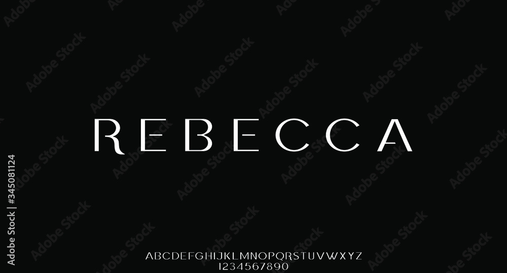 rebecca, the luxury font vector alphabet collection Stock Vector ...