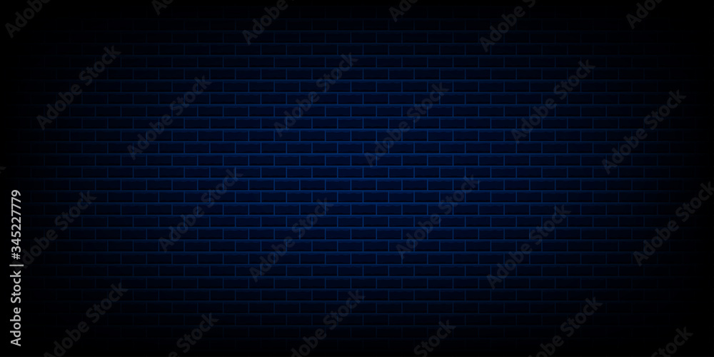 drak blue brick wall texture vector illustration using as background ...