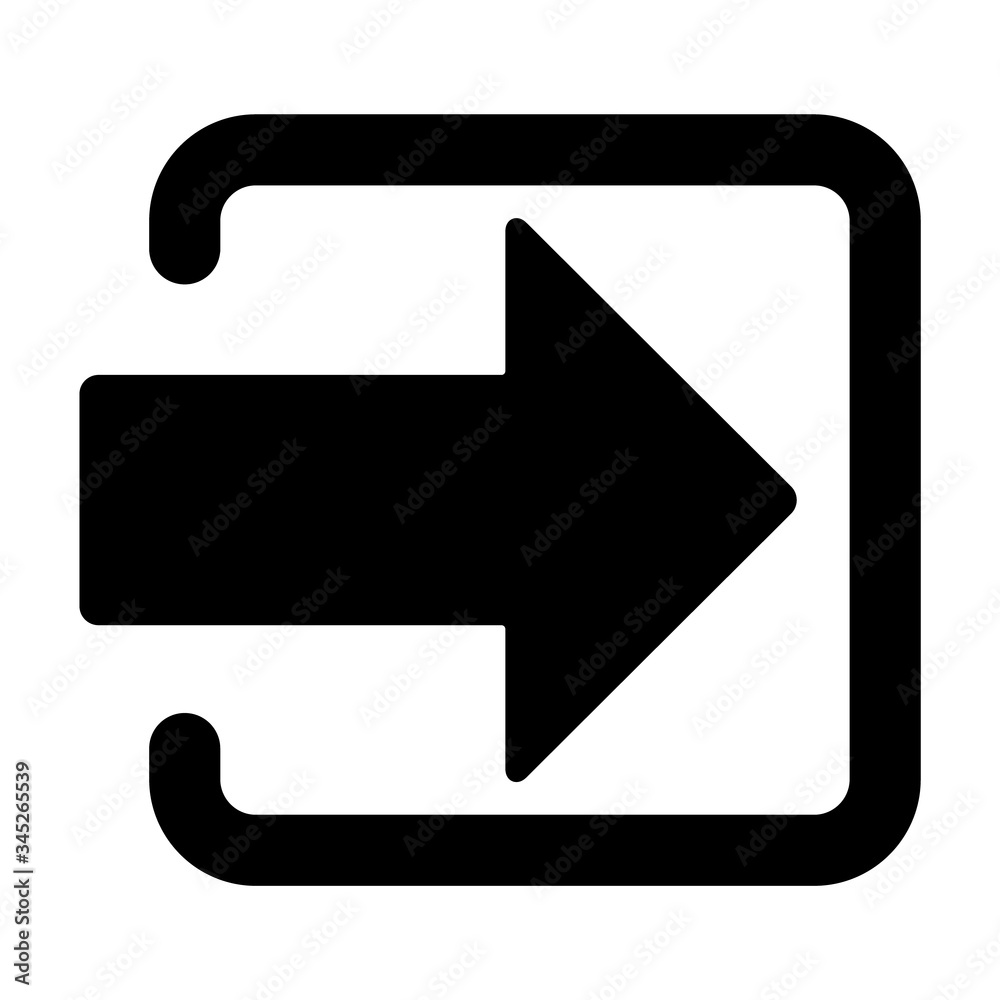Login icon with arrow, vector flat symbol isolated on white background ...