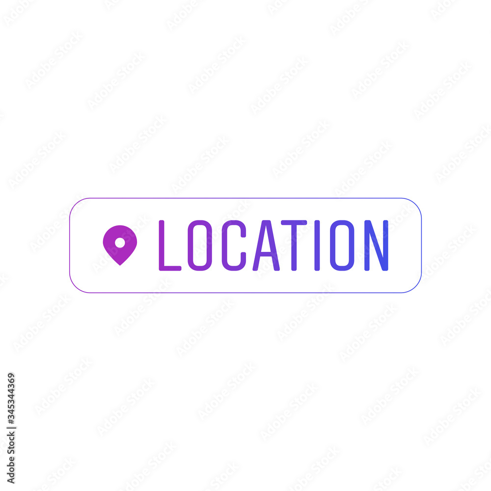 Location social media sticker. Instagram story symbol vector icon Stock ...