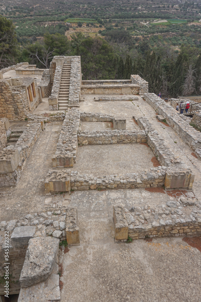Knossos, Crete, Greece: The ruins of the Knossos Palace, a Minoan ...