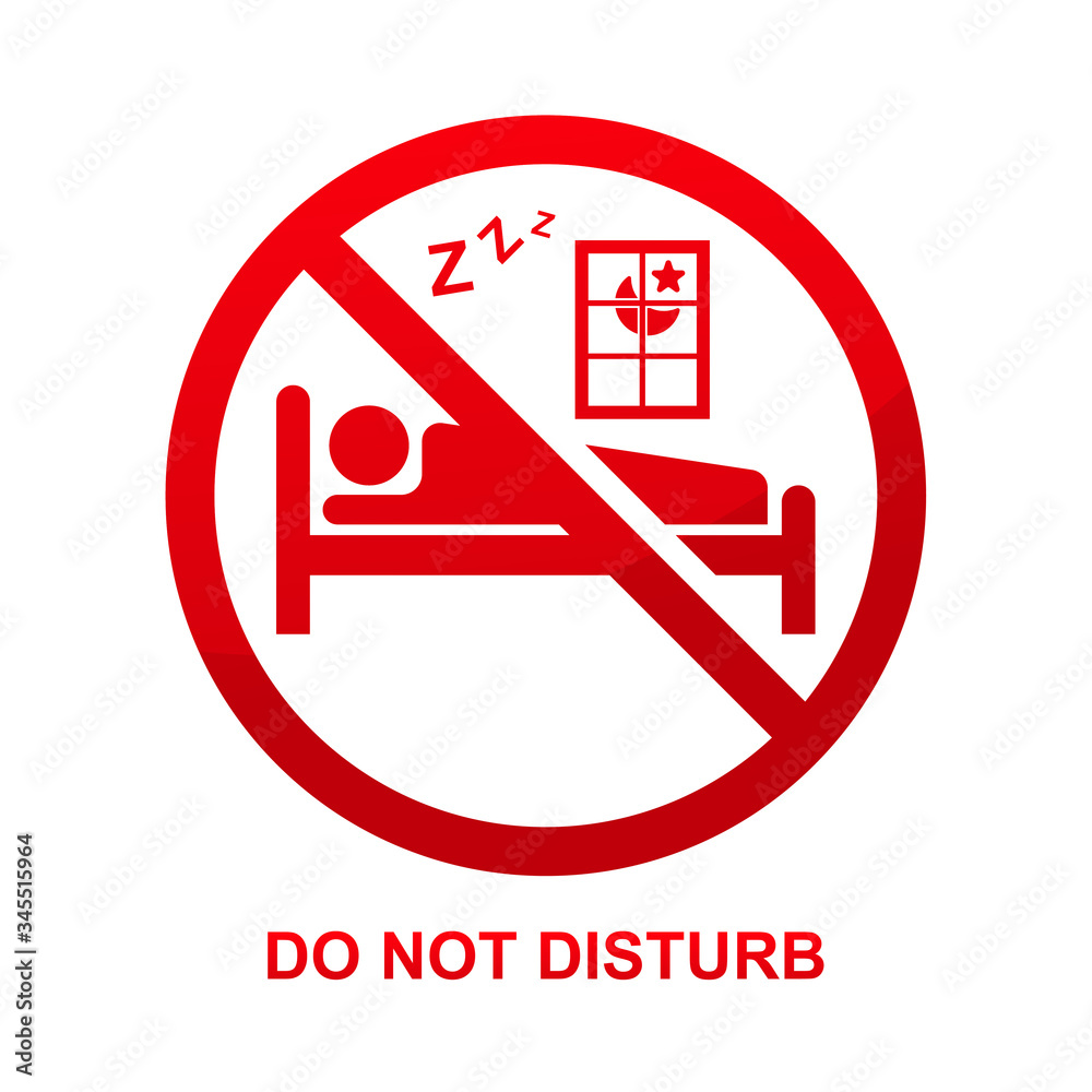Do not disturb sign isolated on white background vector illustration ...