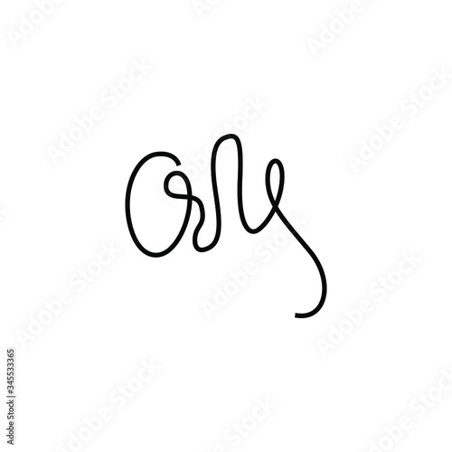 Om lettering calligraphy text, continuous line drawing. Yoga ...