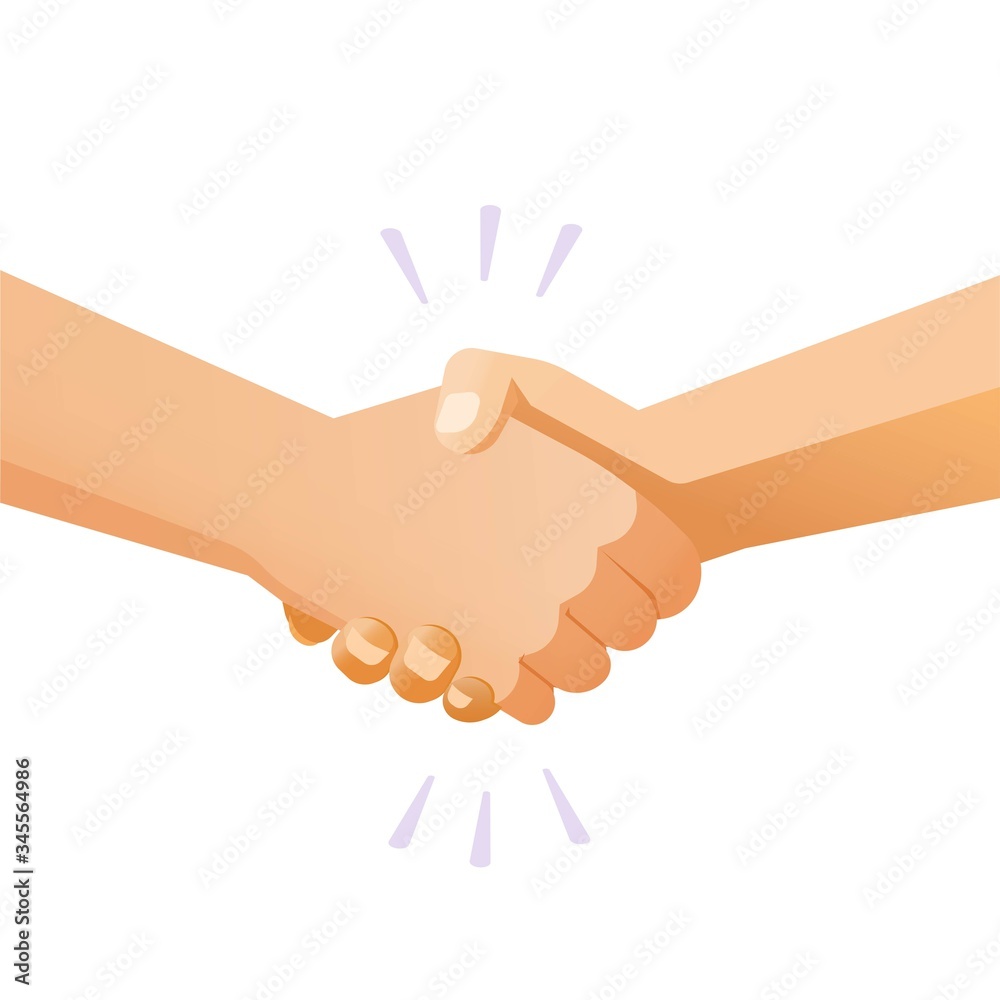 Shaking hands handshake vector or friends hand shake isolated gesture ...