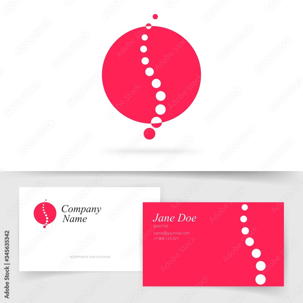 Spine or spinal logo for healthcare and massage orthopedic therapy ...