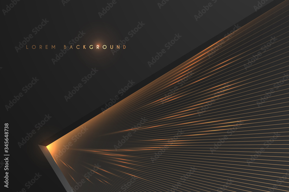 Abstract geometric black and gold lines background Stock Vector | Adobe ...