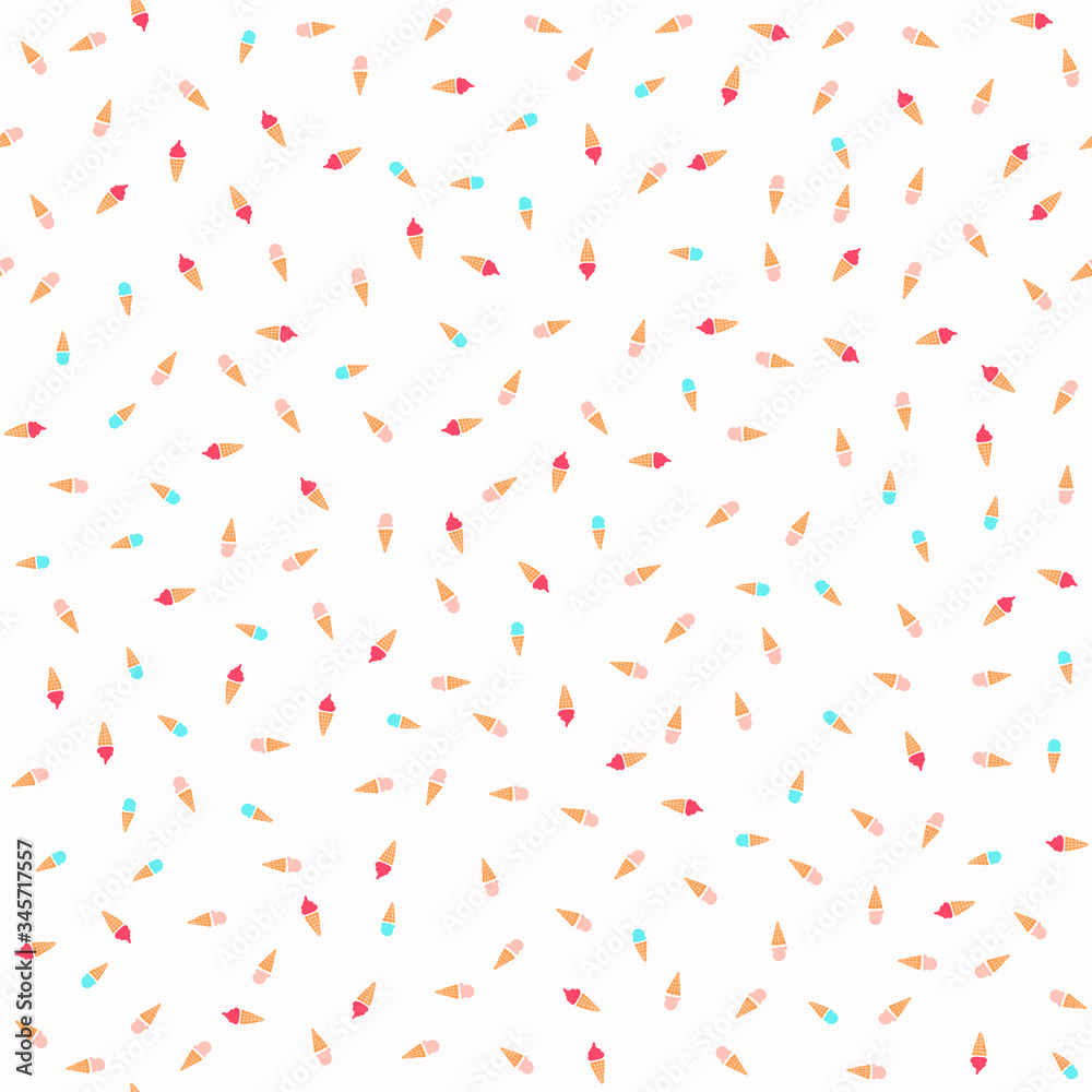 Icecream confetti dotty paper texture seamless background. Tiny colored ...