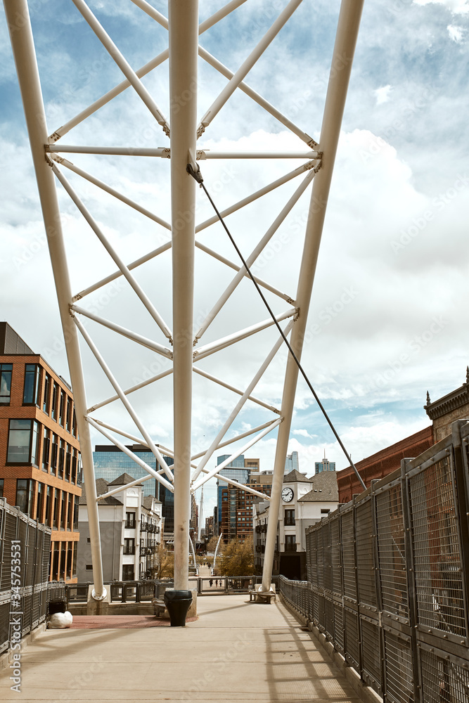 Highland Bridge, a pedestrian bridge connecting the LoHi neighborhood ...