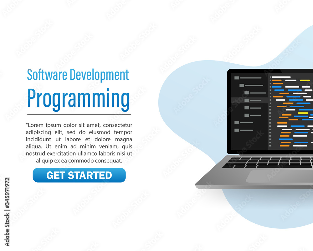Programming coding, great design for any purposes. Screen computer ...