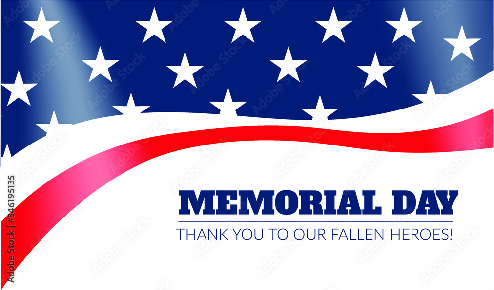 vector of the American flag for the Memorial Day; Happy Memorial Day ...