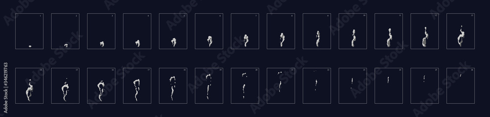 Smoke Animation effect. Animation of smoke. Sprite sheet for games ...