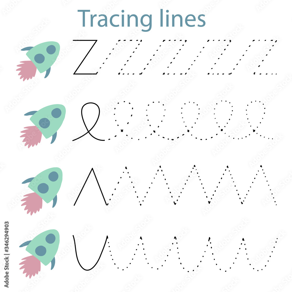 Connect the points from left to right. Exercises for handwriting skills ...