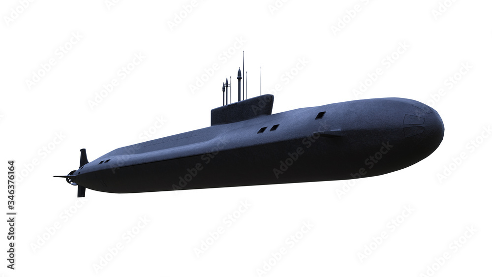 Submarine. Render 3d. Illustration. Stock Illustration | Adobe Stock