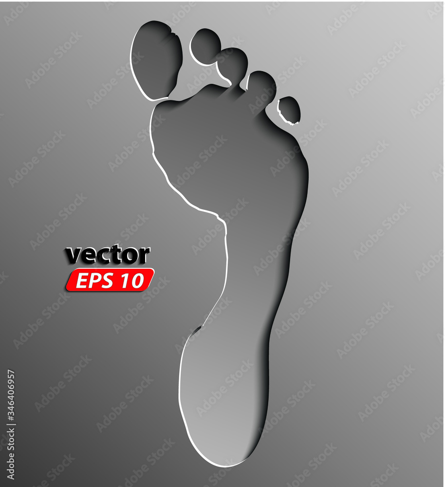 human footprint / step / vector illustration Stock Vector | Adobe Stock