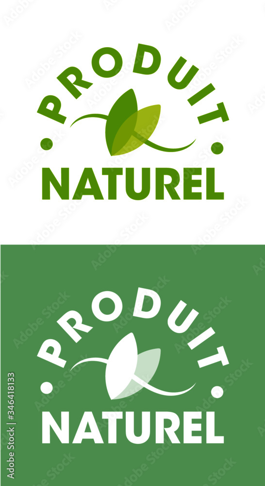 Naturel - logo / label / autocollant Stock Vector | Adobe Stock